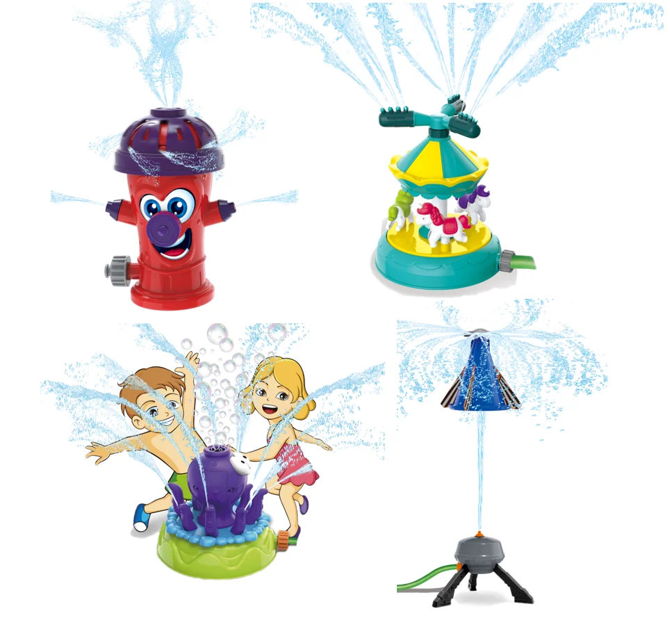 Summer Garden Water Sprinkler Toys Rocket Launcher Splash Fire Hydrant ...