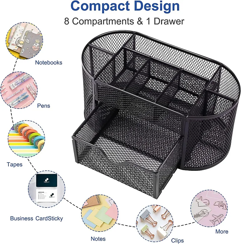 Custom Home Office Supplies - Durable Metal Mesh Organizer