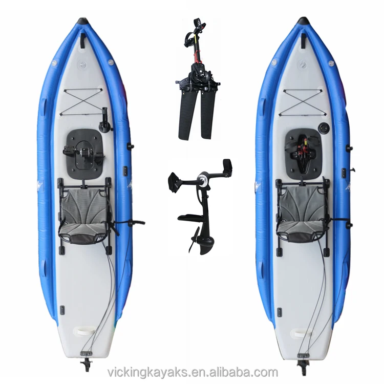 2024 Pedal Boat 12FT Inflatable Fishing Kayak - Stable & Lightweight