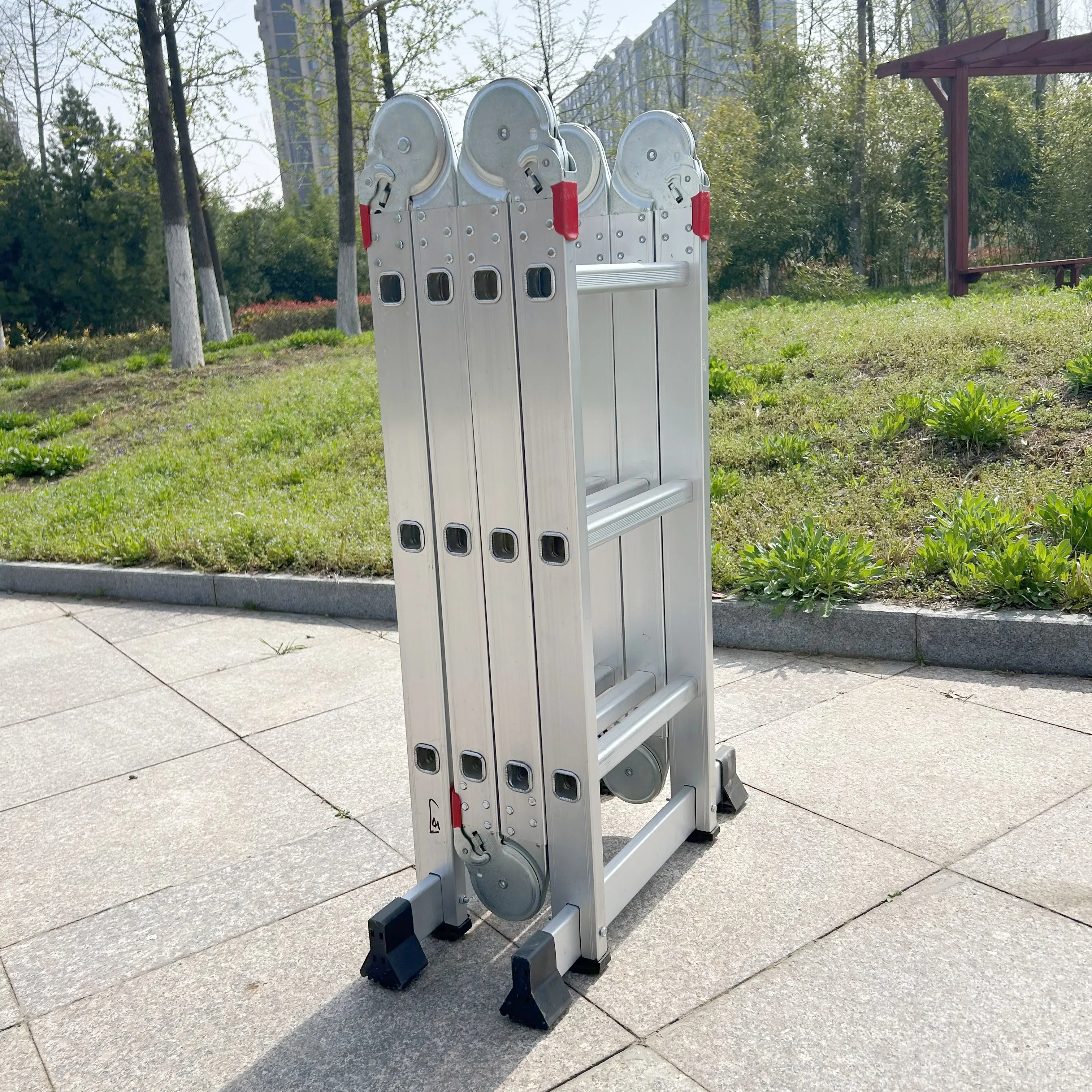 Aluminum Multipurpose Folding Ladder With Work Platform - Buy Ladders ...