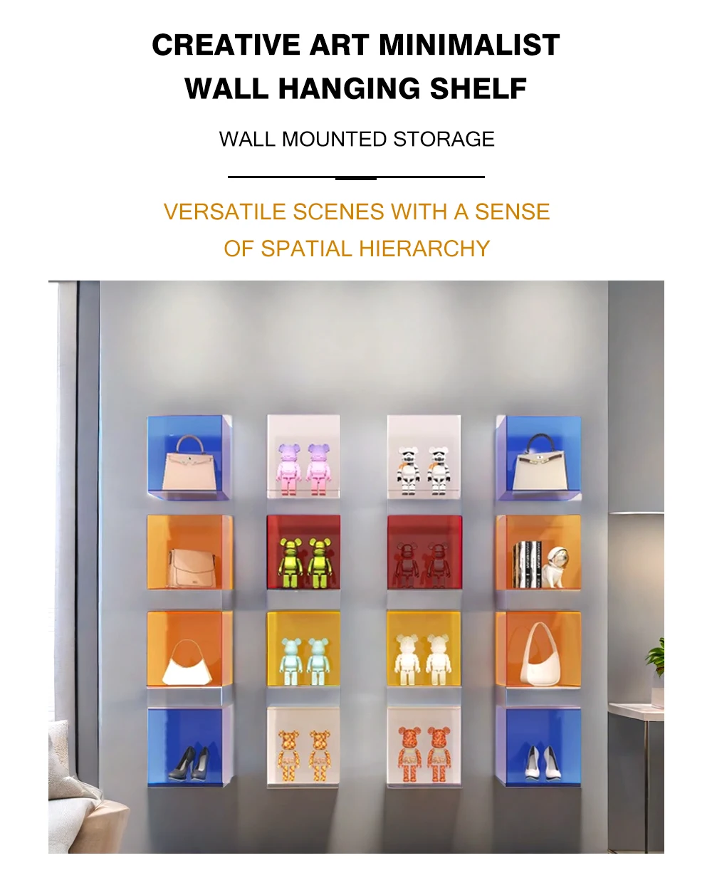 Customizable Transparent Acrylic Display Stand Wall-mounted No-punch ...