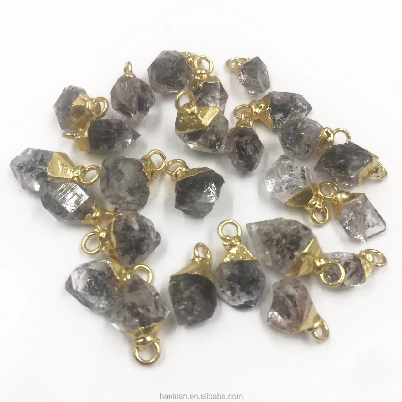 Irregular Stone Earring Necklace Pendant Raw Gemstone Charms