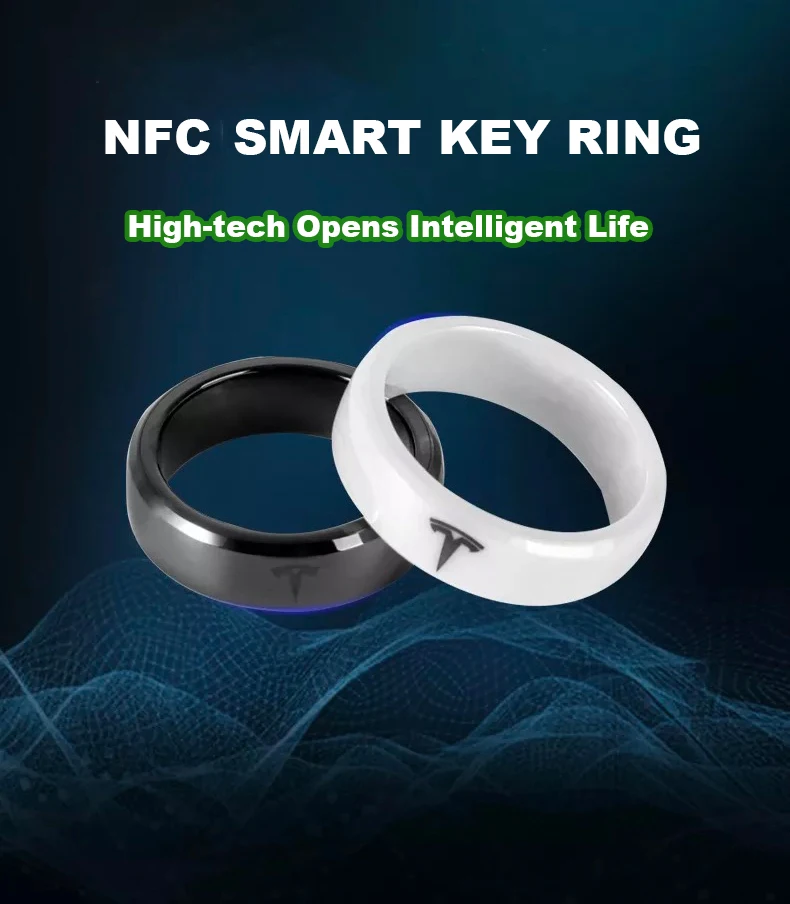 Creease Tesla Key Ring Nfc Smart Key Ring For Tesla Model 3/y Replace ...