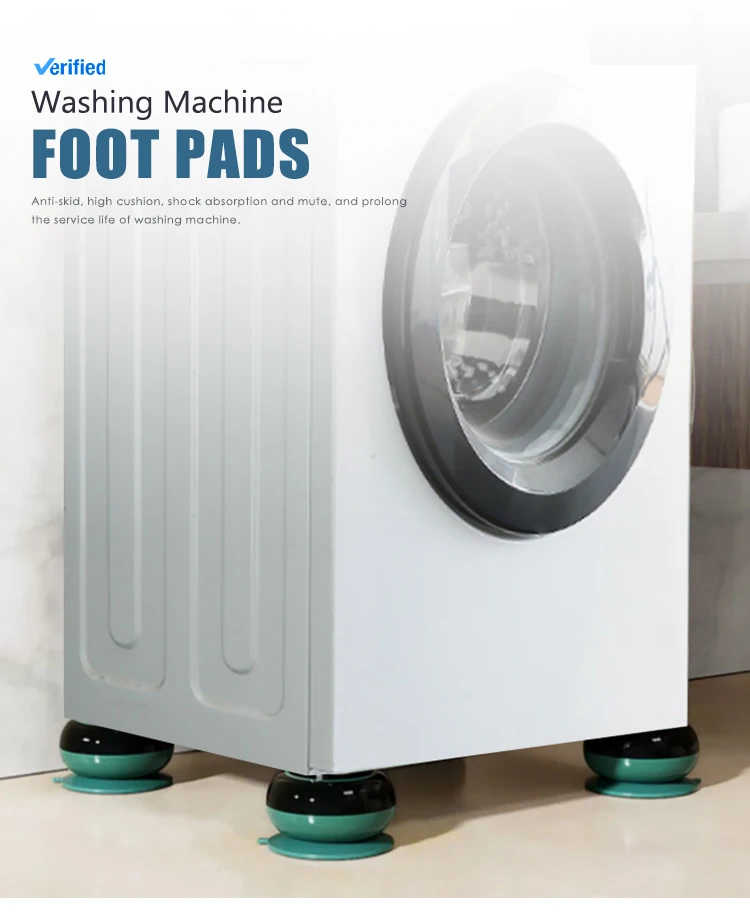 Toco Washing Machine Rubber Feet Legs Mat Universal Noise-reducing Leg ...