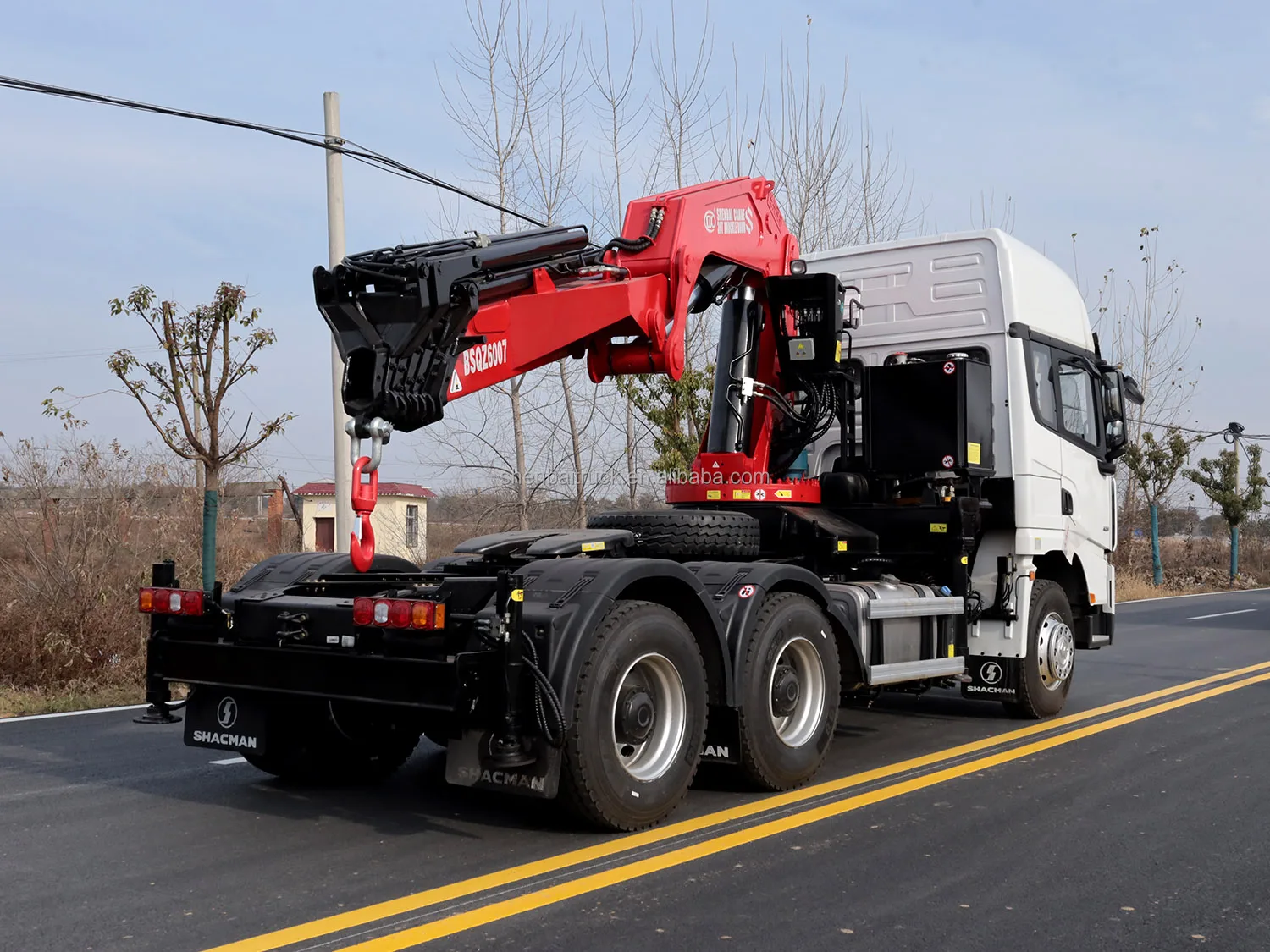 Shacman H3000 F3000 X3000 6x4 Truck Hydraulic Knuckle Boom Crane 25/30 ...