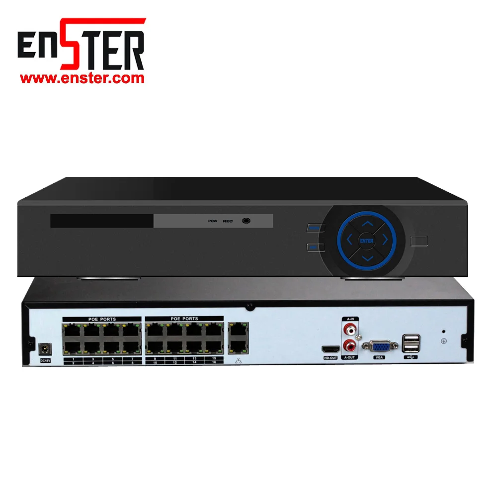 Enster Cctv Security Network Video Recorder Face Detection 16ch Poe 4k ...