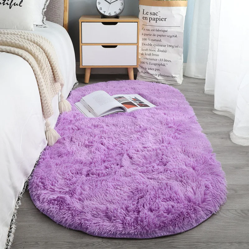 Factory Direct Luxury Purple 3d Machine-made Fluffy Rug Soft ...