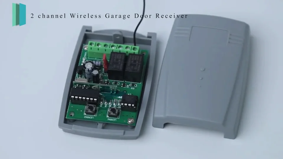 Ac/dc 12/24v Wireless 2ch Relay Controller Garage Door Universal 433mhz Remote Control Receiver ...