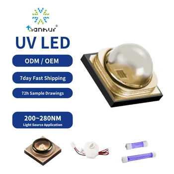 Uvc Led 0.5w 1w 222 254 265 275 205 315nm Diodes 3535 Uvc Led Chips For Meat Food Disinfection ...