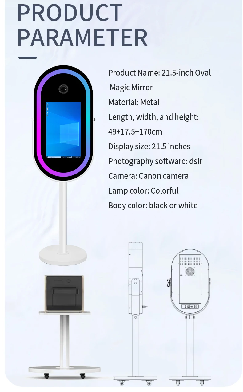New Arrival 21.5 Photo Booth - Portable DSLR Selfie Machine