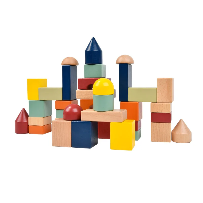 Wooden preschool education castle block shaped puzzle toys| Alibaba.com