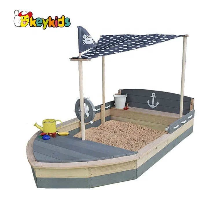 Alibaba.com: W01D164 Garden Sandbox Kids Wooden Play Boat with Sandpit ...