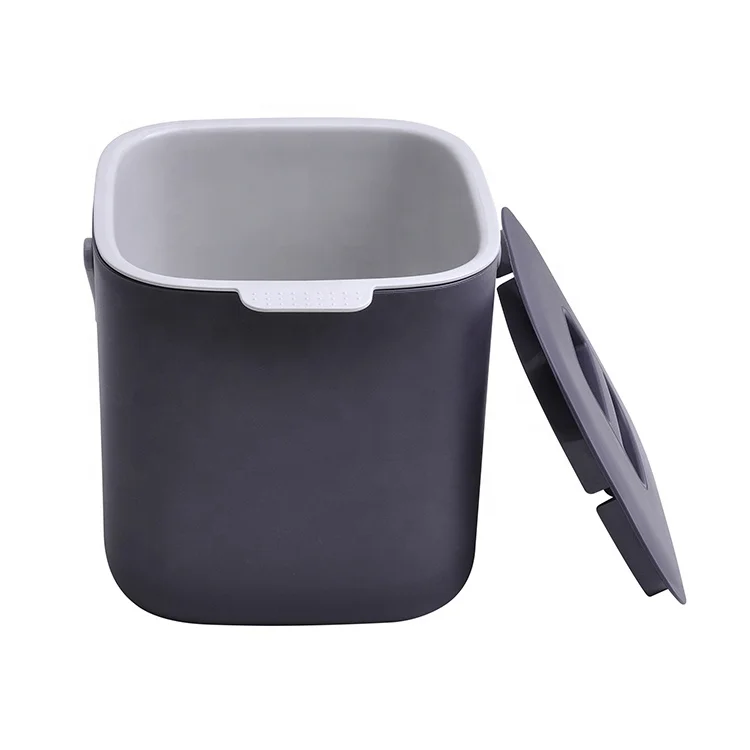 Compost Kitchen Counter Countertop Plastic Waste Bin With Lid Compost ...