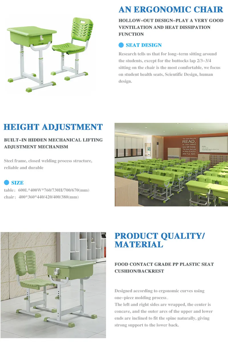 Modern Single Plastic Study Table - Ideal for Schools