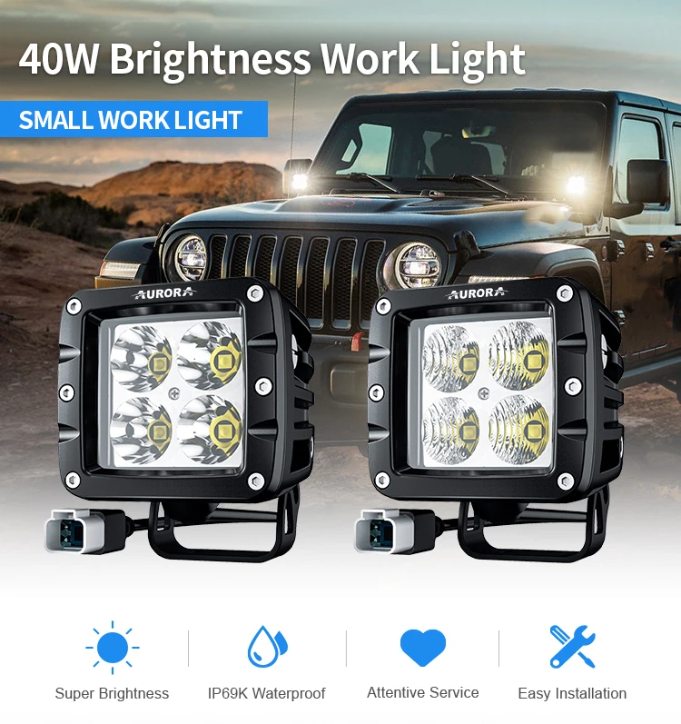 Aurora RGB 2 Inch LED Pods - Durable Offroad Work Lights