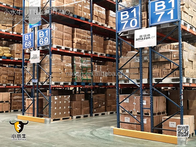 Elastic Pedestrian Barrier Kerb Plastic Shelf End Protection for Rack ...