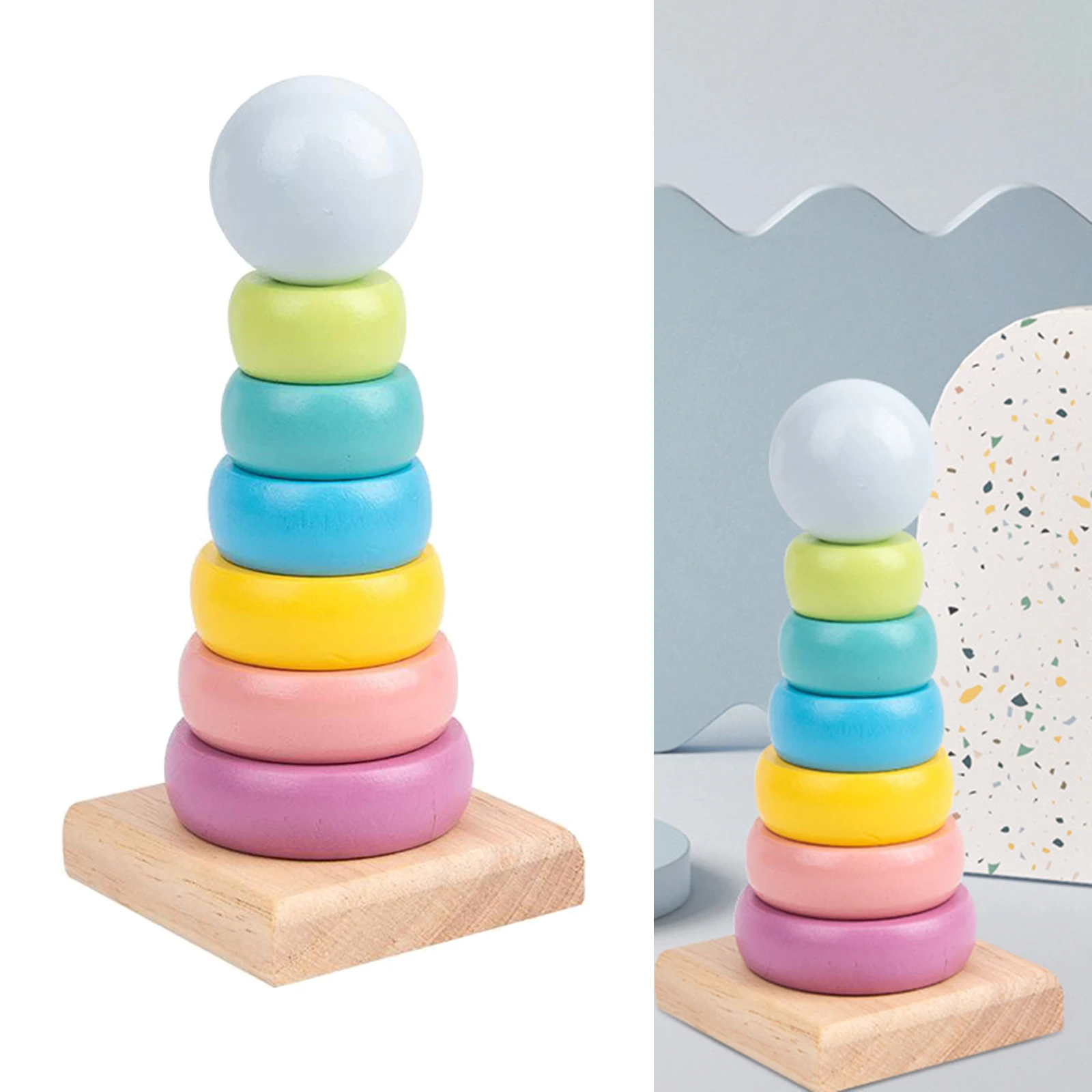 Baby Stacking Tower - Colored Rainbow Educational Toy