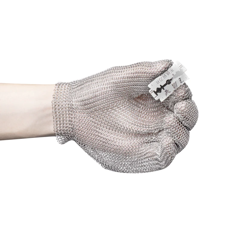 Custom 316 Stainless Steel Wire Ring Mesh Glove Anti-cutting Resistant ...