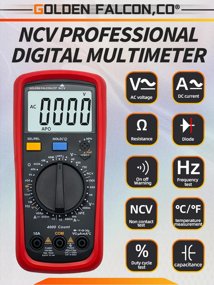 Ut39a High Precision Digital Multimeter Ncv Smart Multimeter Current Ac ...