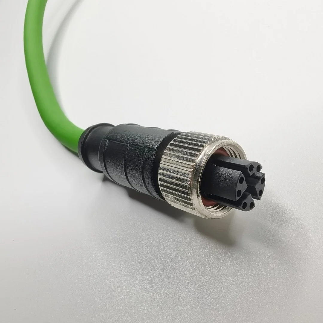 IP67 M12 Connector 8 Pin X Code RJ45 Plug Industrial Profinet EtherCAT ...