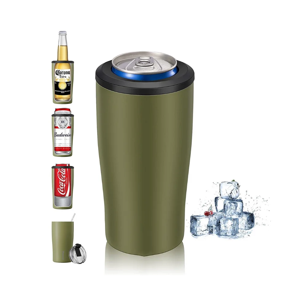Stainless Steel Double Wall Vacuum Insulate Can Beer Can 12oz Universal ...