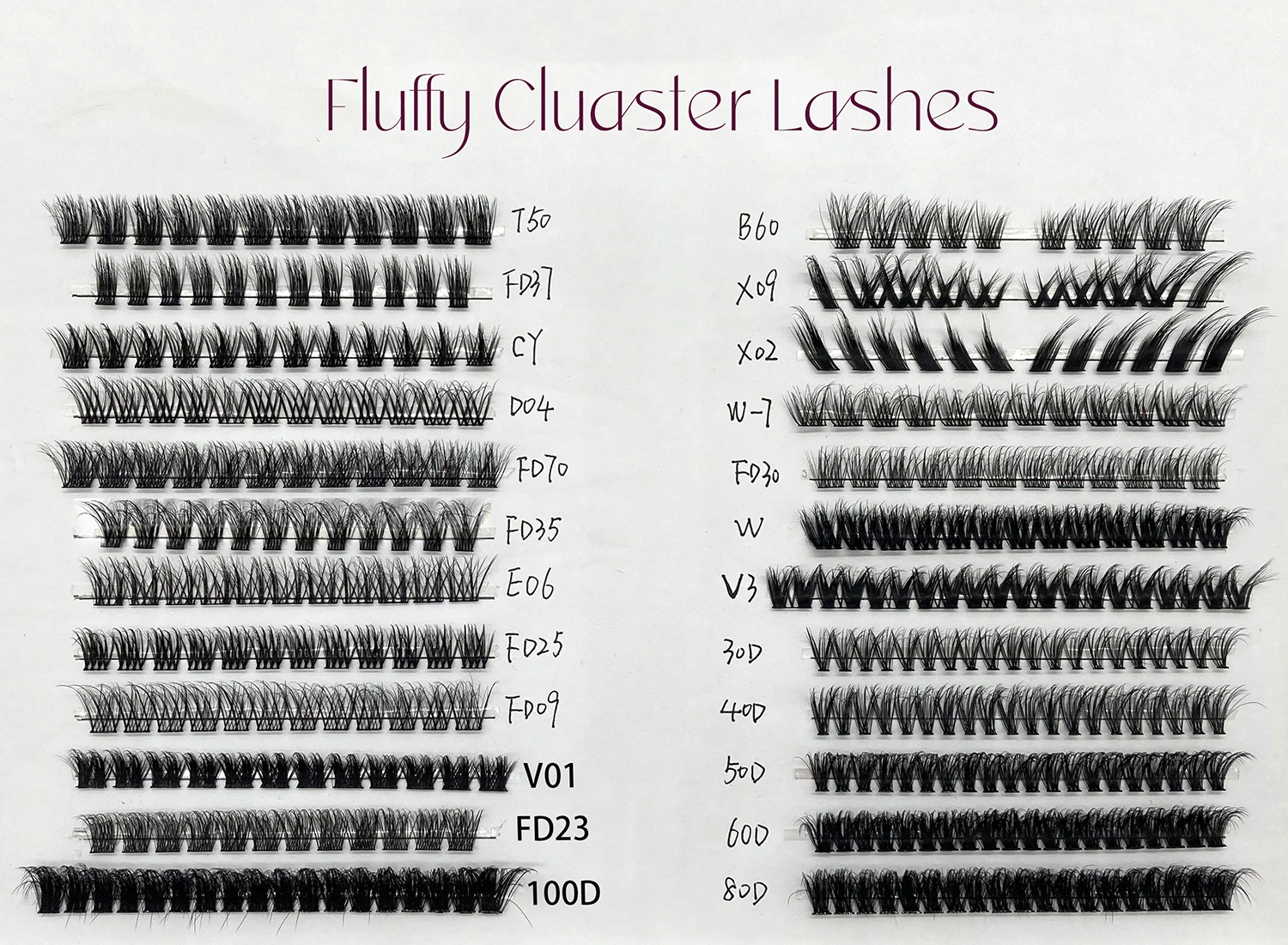 Eye Lash Clusters Vendor Custom Logo DIY Natural Lash Clusters Private ...