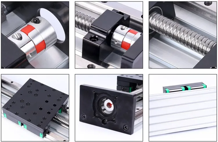 Cnc Guide Linear Actuator Stepper Motor Xyz Cross Sliding Table Double Linear Guides Module