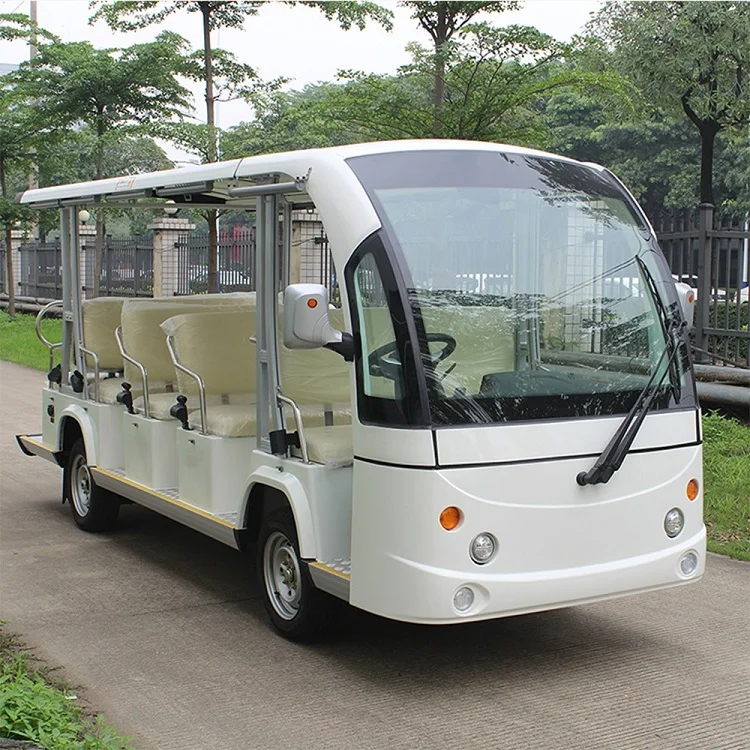 14 Passenger Sightseeing Car Utility Vehicles 72V Lithium Battery ...
