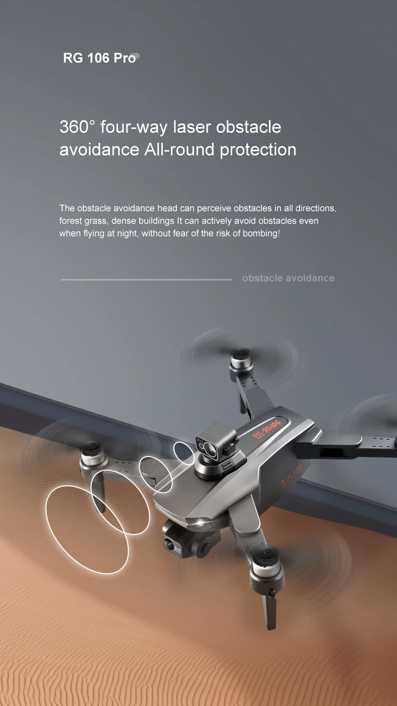 AF-RG106 Pro Drone - 8K Ultra HD Camera with Obstacle Avoidance