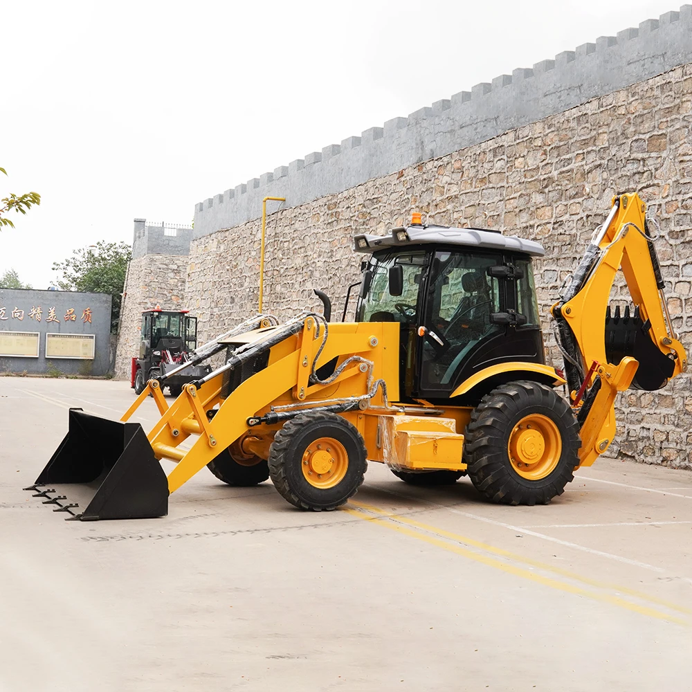 Mini Telescopic Boom Arm Backhoe Small Wheel Front Loader Machine Epa ...