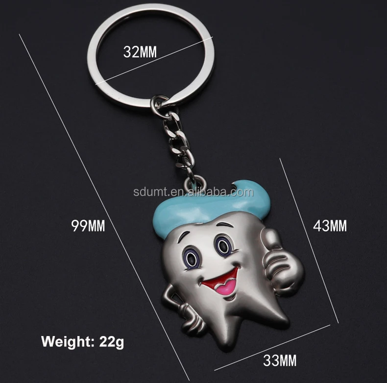 Cartoon Teeth Keychain Dentist Decoration Key Chains Tooth Model Shape ...
