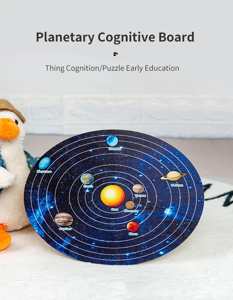 Montessori Solar System Planetary Cognitive Board 3d Jigsaw Puzzle Diy ...