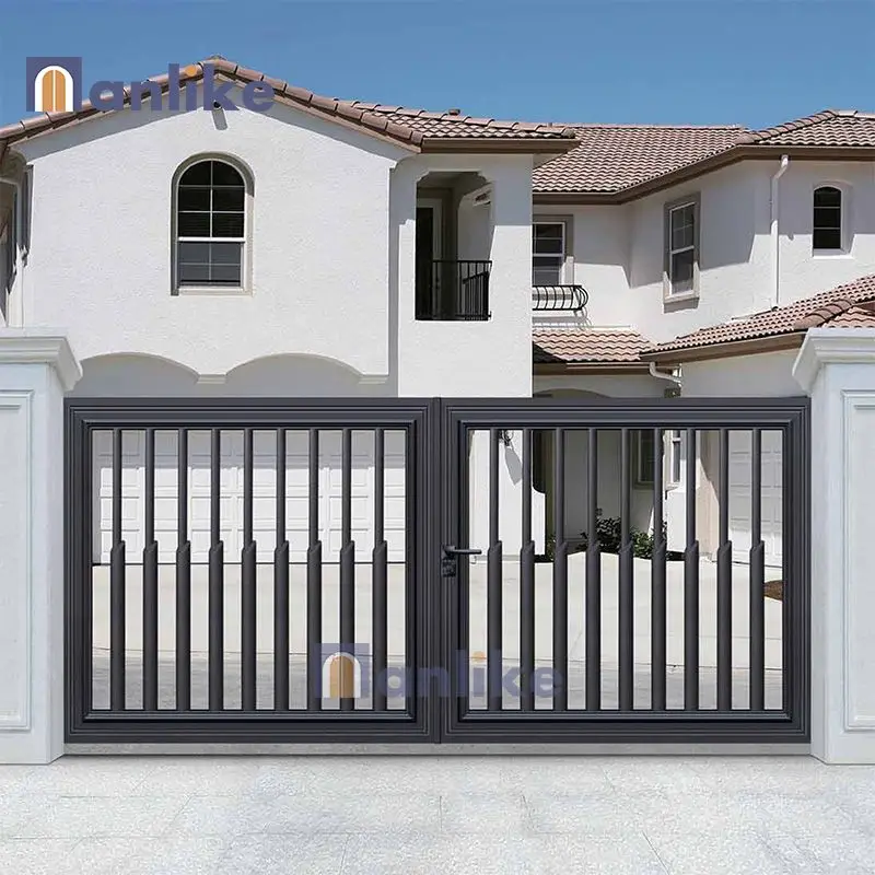 Anlike Fancy Double Villa Digital Lock Modern Pedestrian Boundary Wall ...