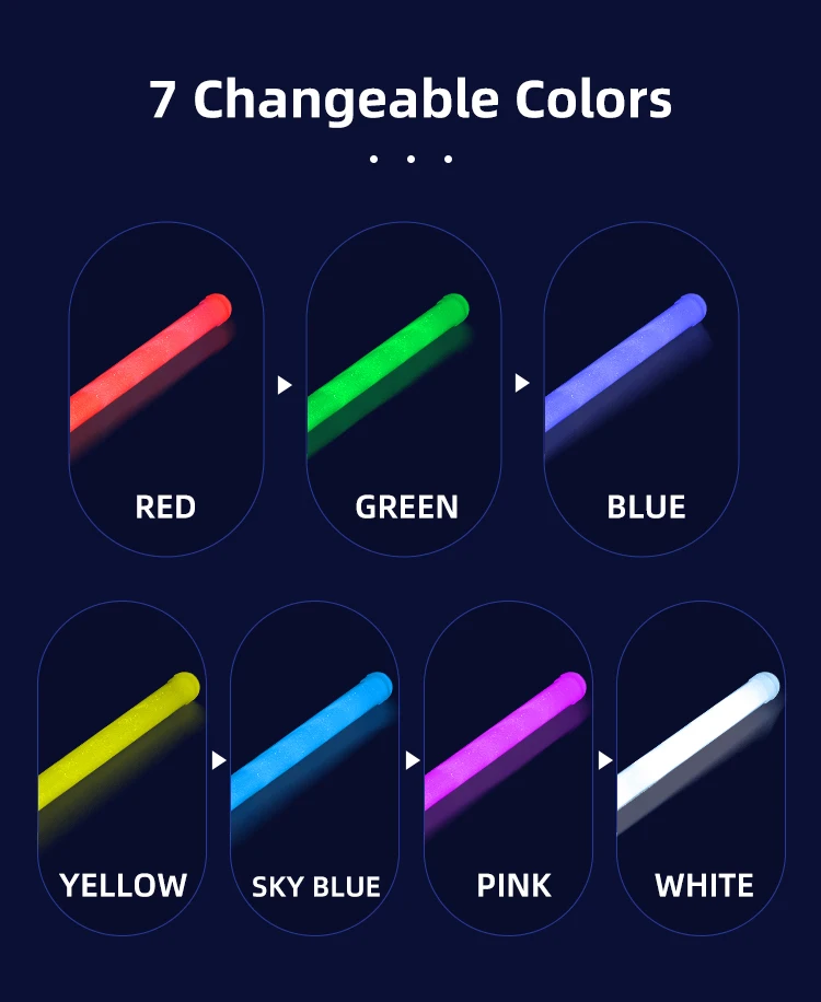 Custom Logo Light Glow Wand Cheering Stick With Rgb Lights Inside New ...