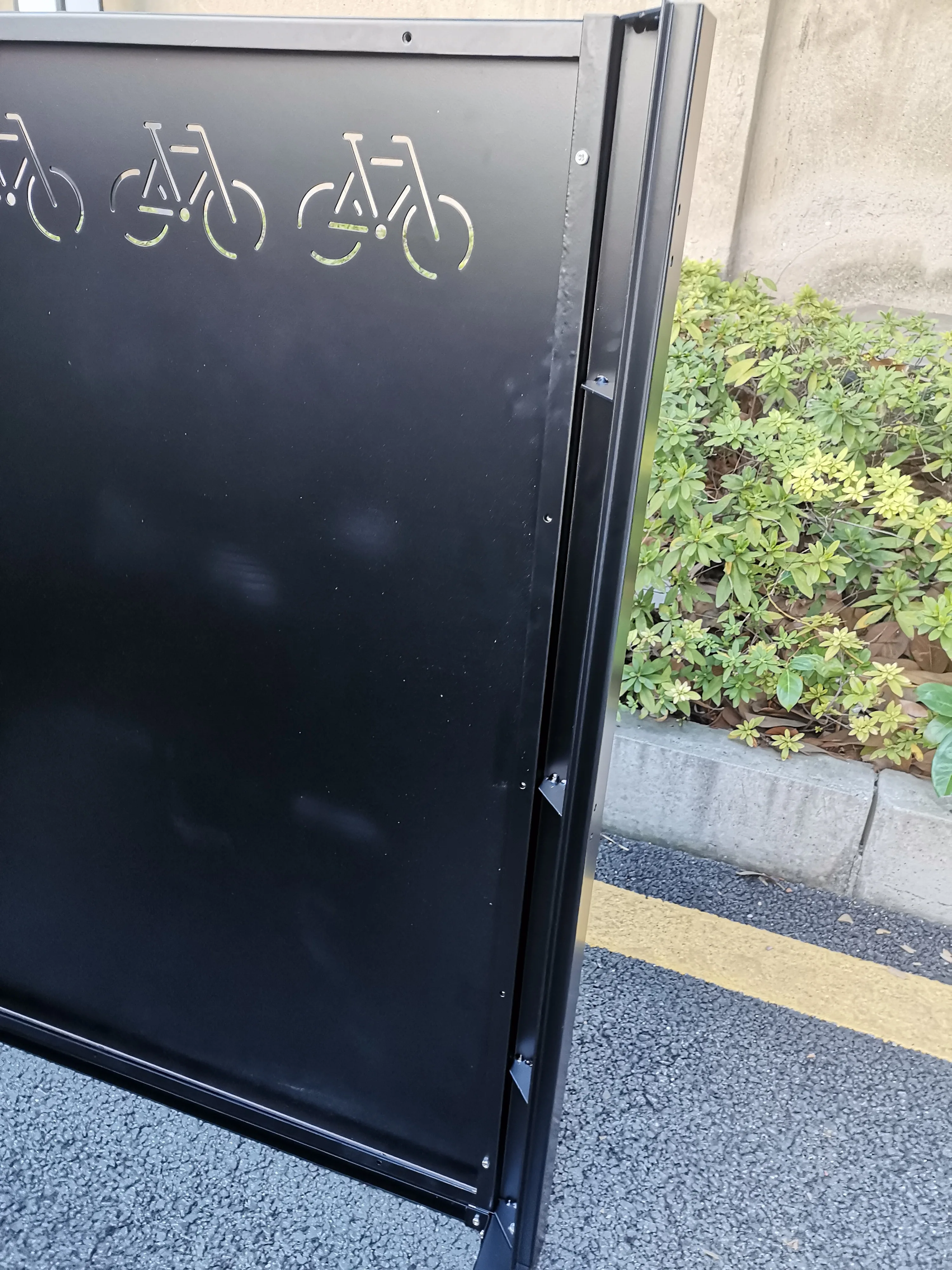 Galvanized Black Bike Storage Box Carbon Steel Suitable for Outdoor ...