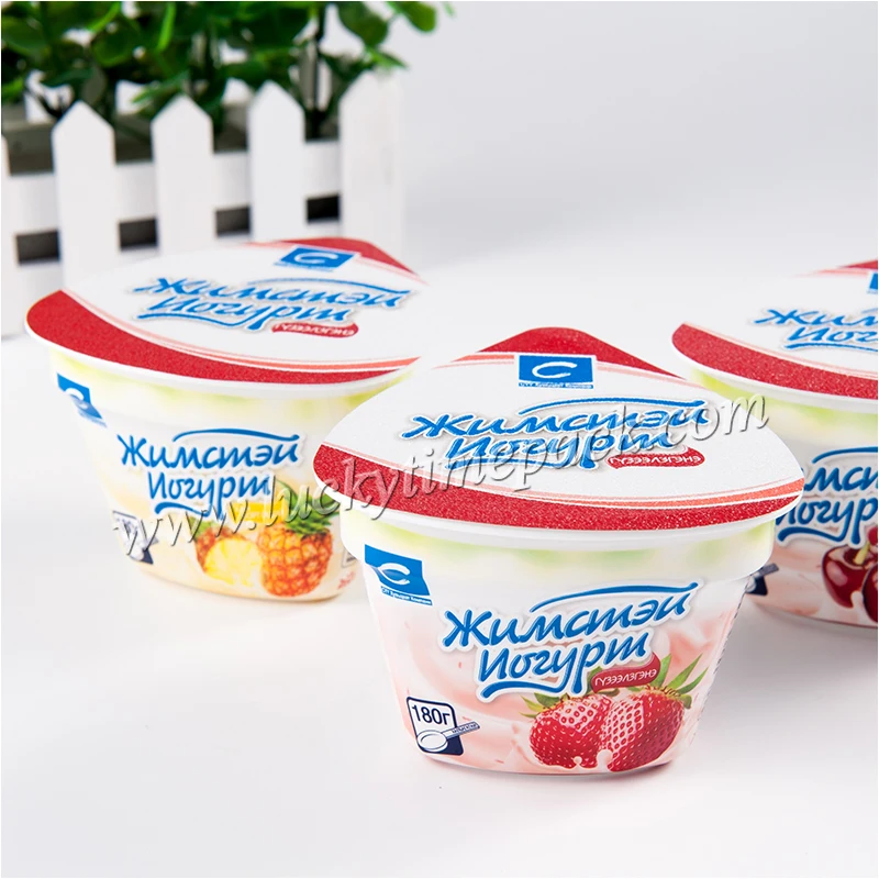 Luckytime Custom Die Cut Aluminum Foil Paper Lid Cover For Yougurt Pp ...