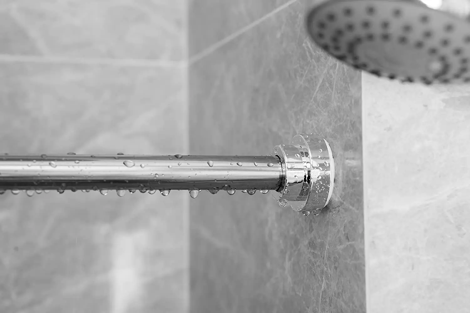 Custom Color/size Black Bathroom Curtain Rod Spring Tension Telescopic ...