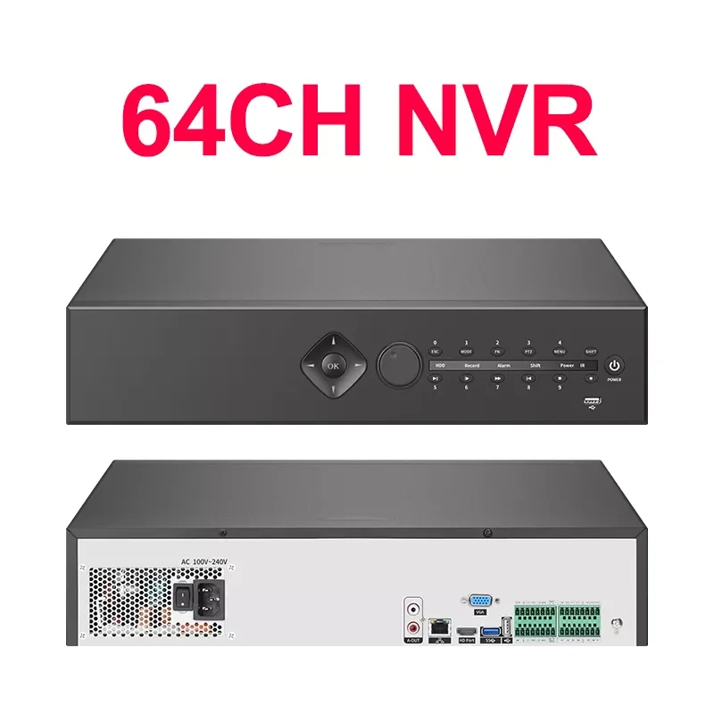64 Channel Ip Nvr Video Surveillance Camera Nvr 4k H.265 Cctv Camera ...