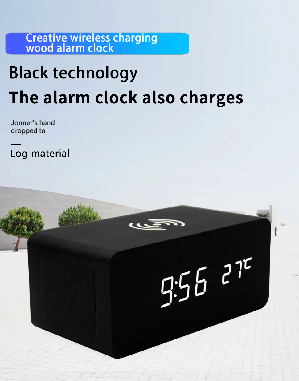 Wood Table Alarm Digital Thermo-hygrometer Thermometer Watch, Wooden ...