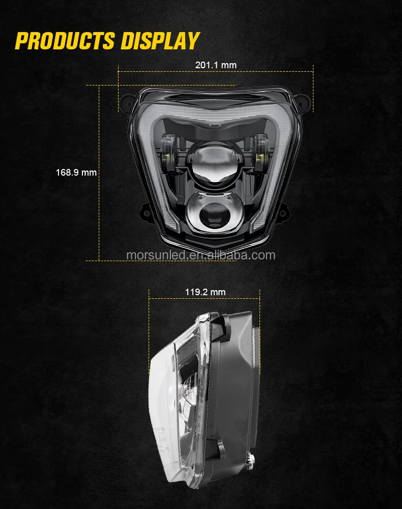 Emark Certified Led Headlight for Duke 690 2012-2019 Motorcycle ...