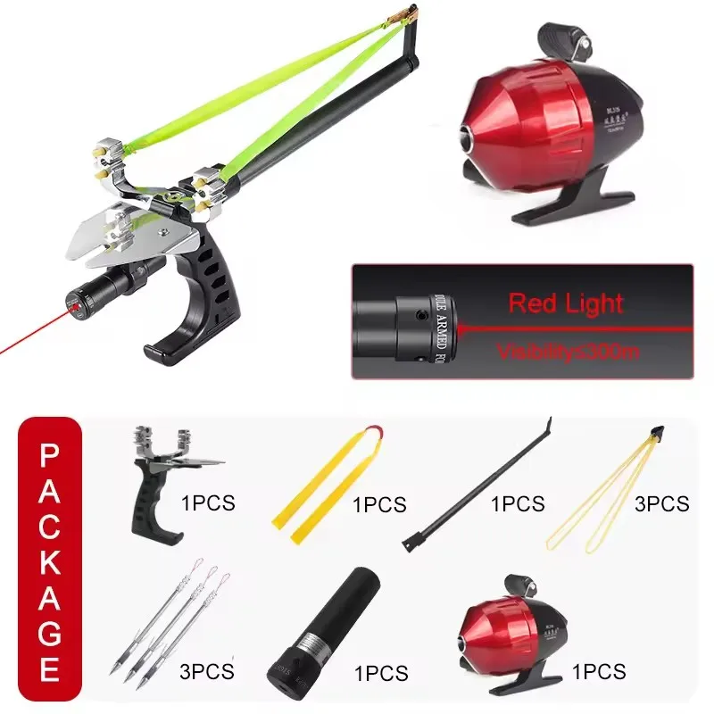 Laser Long Rod Telescopic Catapult - Professional Slingshot