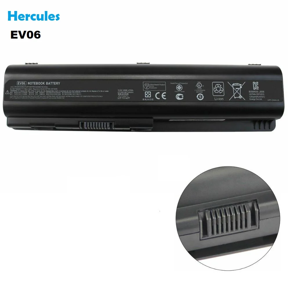 EV06 original external laptop battery 10.8V 47Wh for HP DV4-1000, DV4 ...