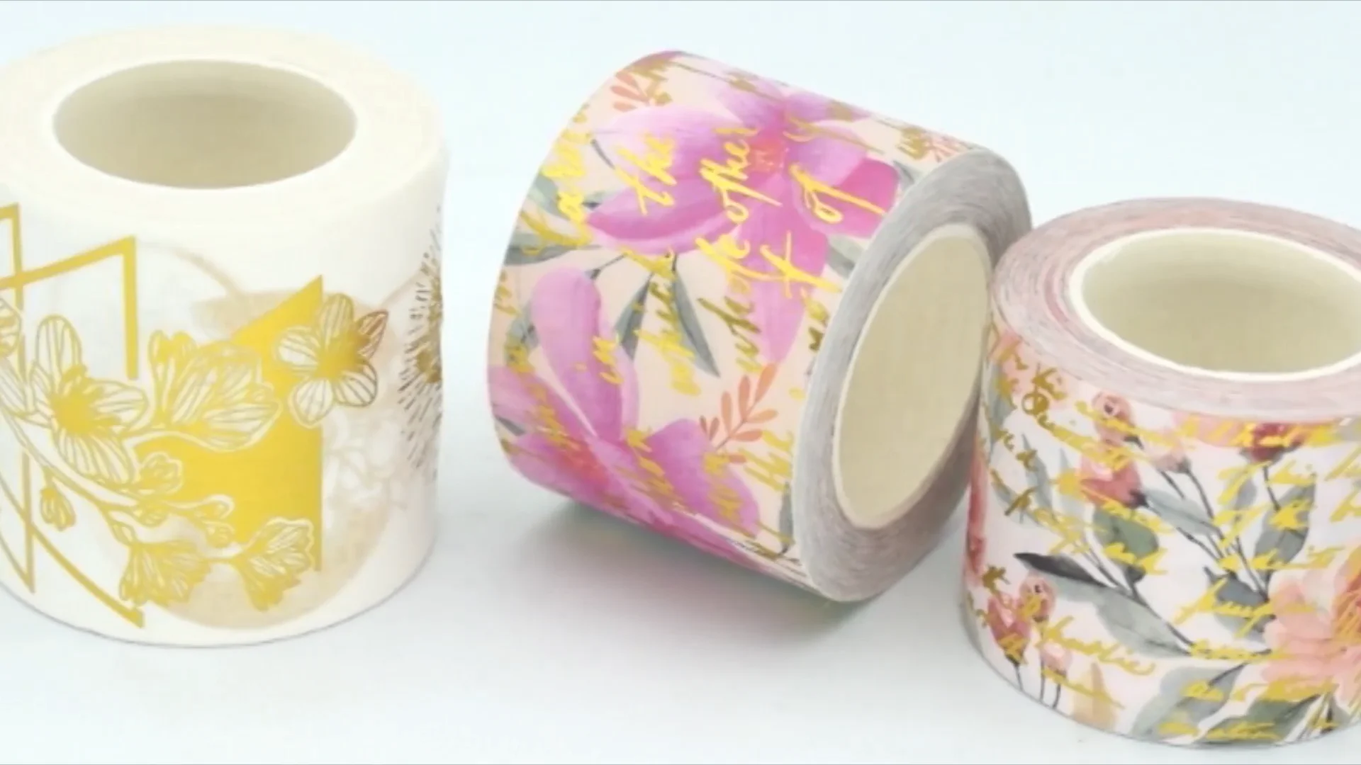 Custom Cmyk Colorful Kawaii Paper Masking Gold Foil Washi Tape - Buy ...