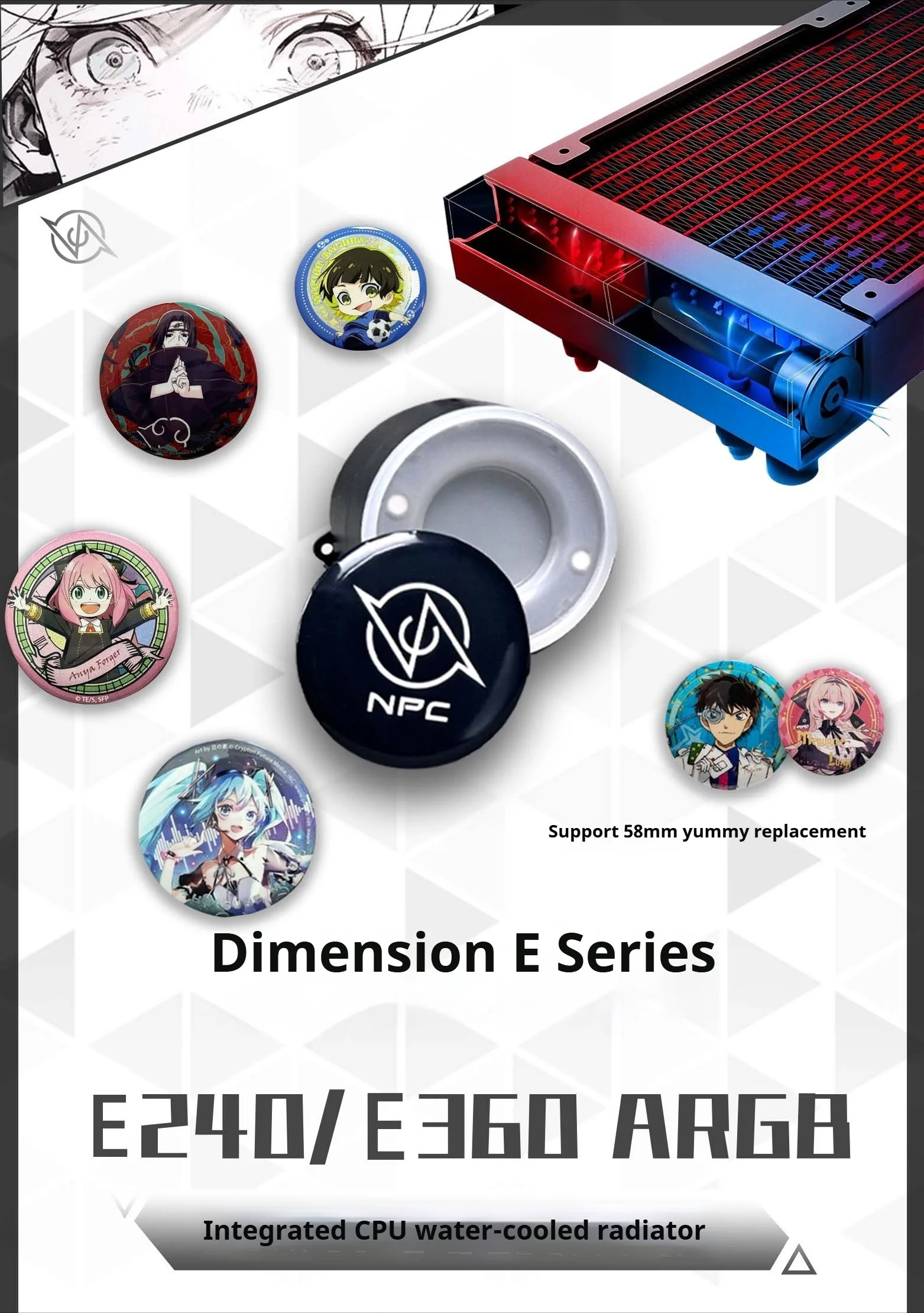 NPC Computer Water Cooling 240/360 CPU Fan Cooler Can Be Replaced to ...