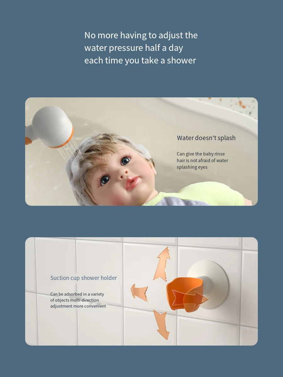 Baby Bath Toys Electric Water Jet Submarine Cute Shower Head Toddler ...