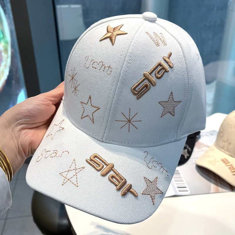 New Fashion 3d Star Letter Embroidered Baseball Cap Adjustable 6 Panel ...