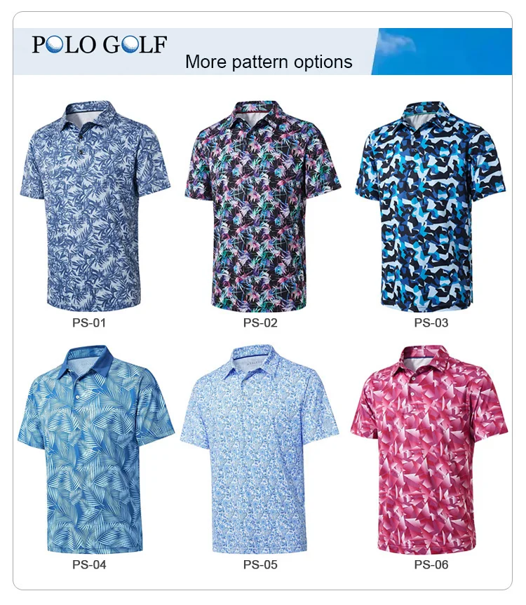 Custom Digital Print Men's Golf Shirts - Quick Dry & Stylish