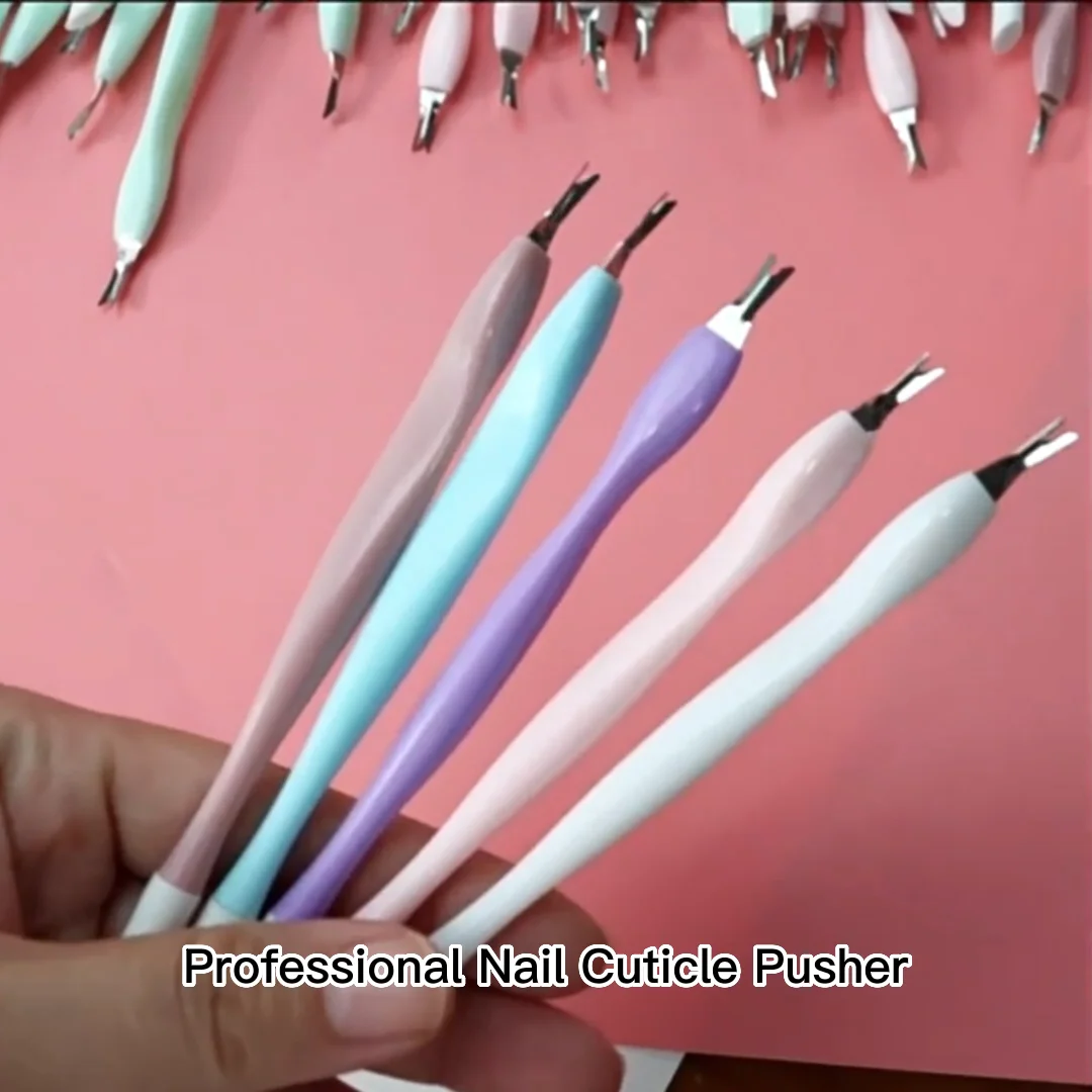 New Stainless Steel Dead Skin Fork Remover Rubber Cuticle Pusher ...