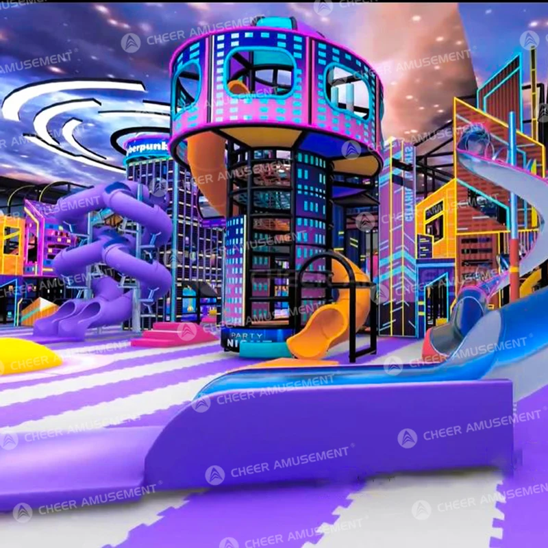 Cheer Amusement - Custom Indoor Playground with LED Slides