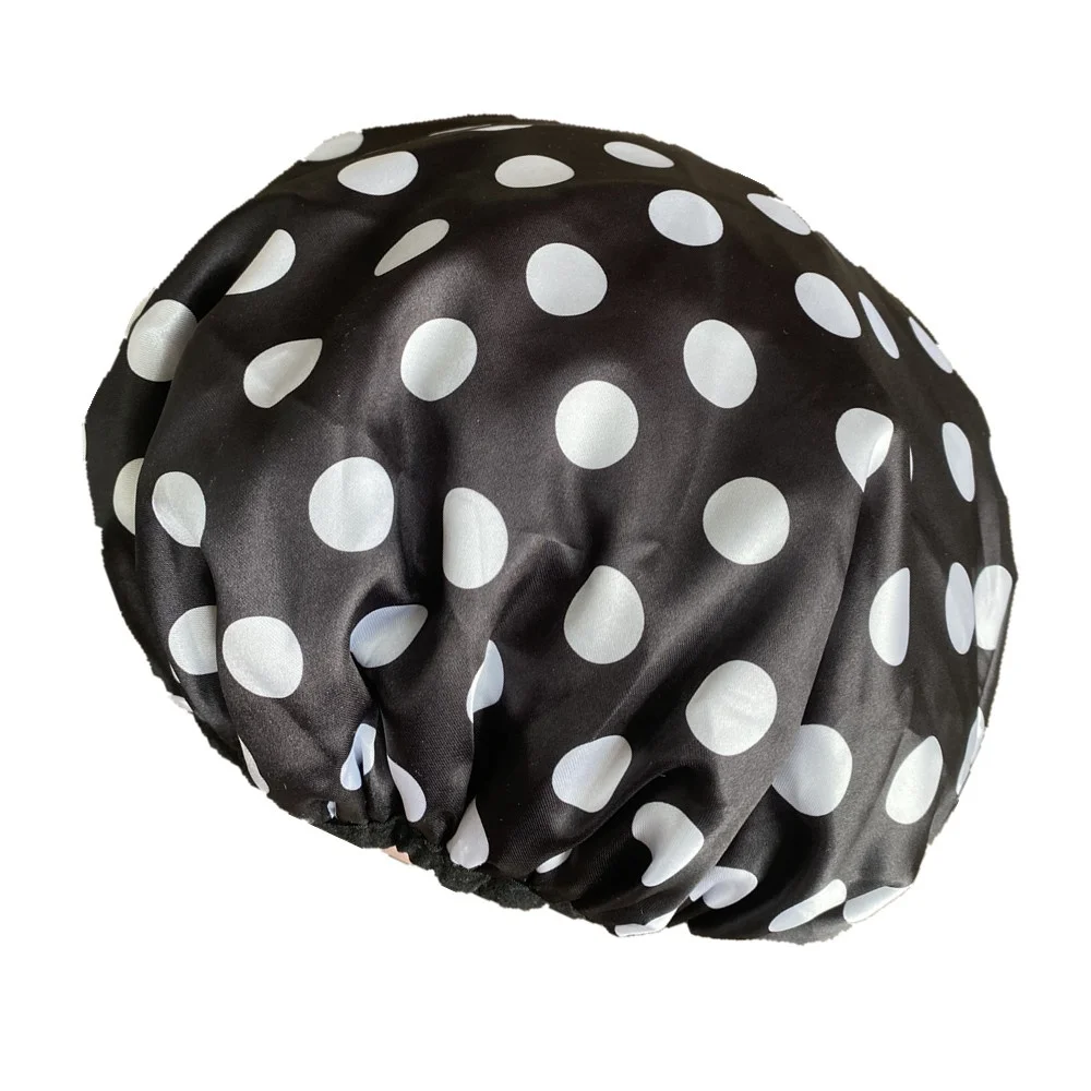 Luxury Extra Large Satin Lined Shower Cap for Women Triple Layers ...